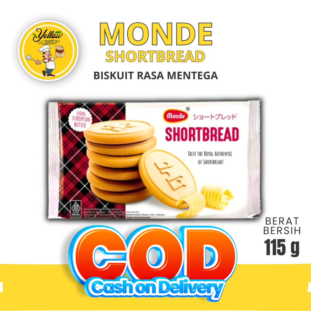 Jual MONDE SHORTBREAD / BISKUIT RASA MENTEGA DARI MONDE 115GR | Shopee ...