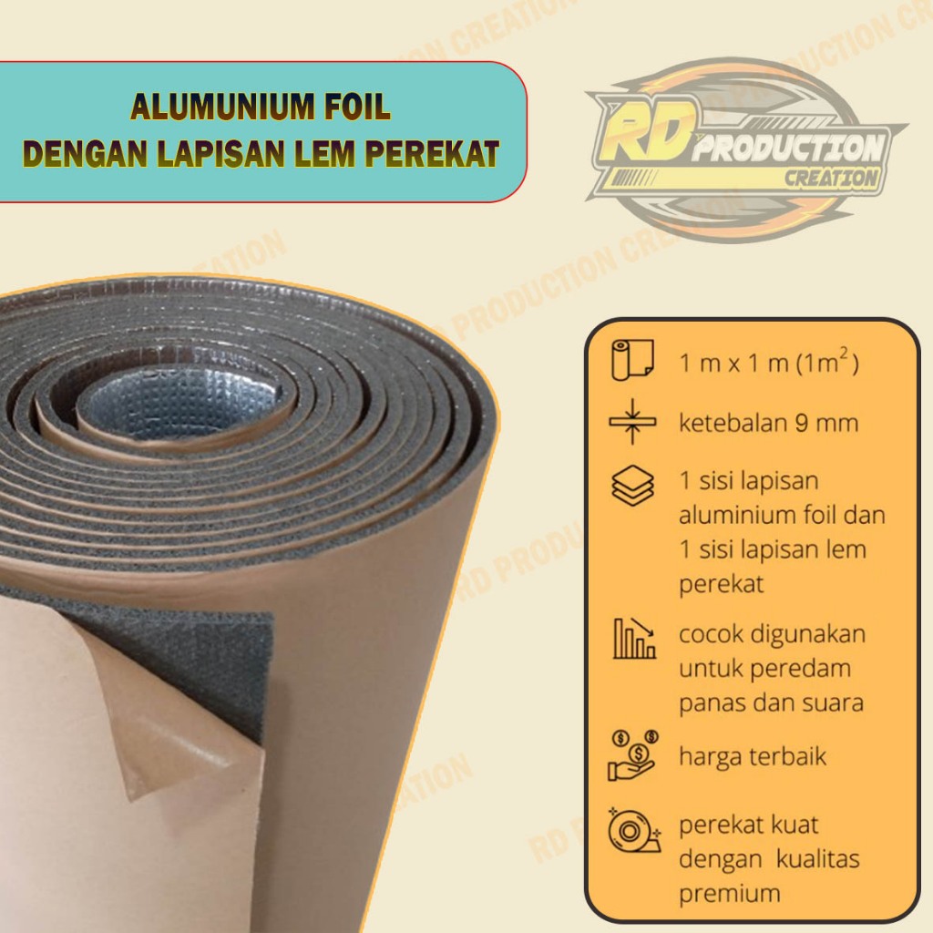 Jual PEREDAM PANAS ALUMUNIUM 9mm peredam panas mobil gedung gudang ...