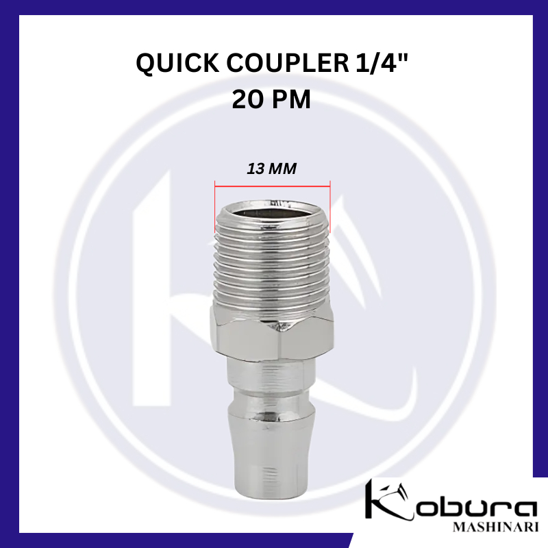 Jual Quick Coupler 20 PM Coupler Connector Male Drat Luar 1/4" Inch ...