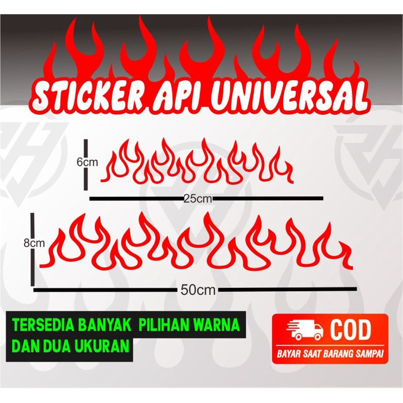 Jual cutting sticker API menyala(UNIVERSAL) | Shopee Indonesia