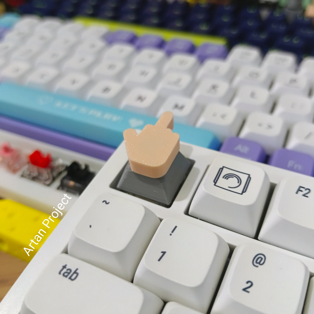 Jual RK middle finger keycaps artisan keyboard mechanical | Shopee ...