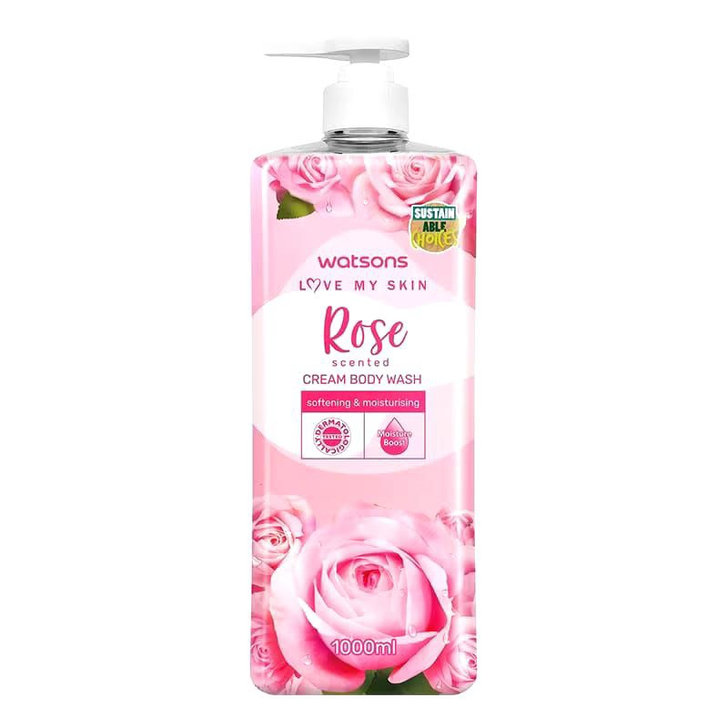 Jual Watsons Softening Scented Cream Body Wash 1000 ml sabun mandi cair ...