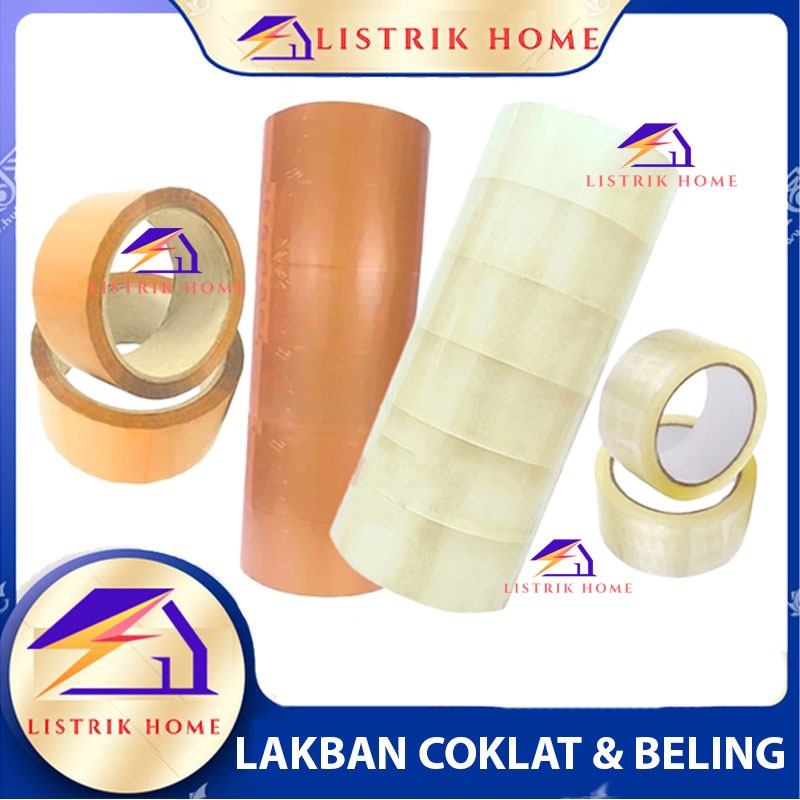 Jual Lakban Solatip Isolasi OPP Bening / Coklat 2 Inch 45mm x 90 Yard MURAH | Shopee Indonesia
