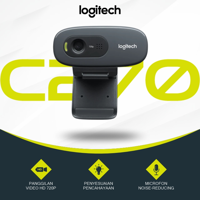 Jual Logitech C270 HD Webcam USB with Microphone | Shopee Indonesia