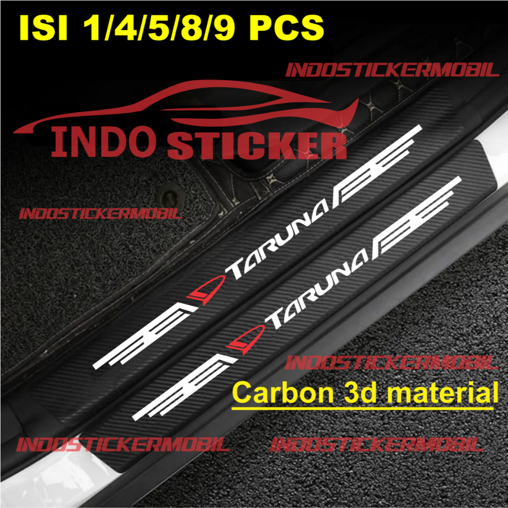 Jual (COD) 9pcs sticker sill plate carbon 3d mobil daihatsu taruna ...