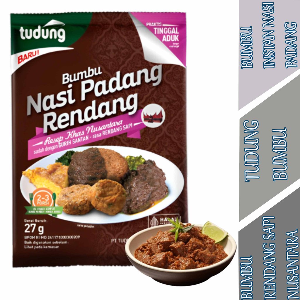 Jual Bumbu Rasa Rendang Sapi - Tudung - Bumbu Instan Nasi Padang - 27gr ...