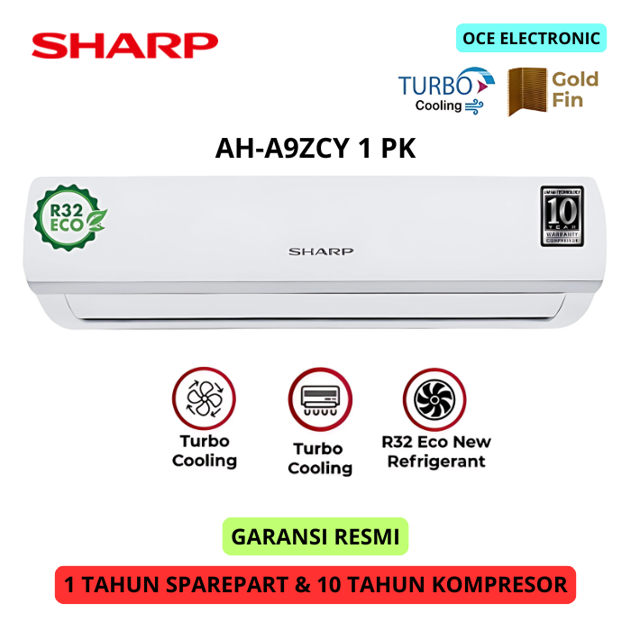 Jual AC SPLIT SHARP AH-A9ZCY 1 PK FREON R32 [GARANSI RESMI] | Shopee Indonesia