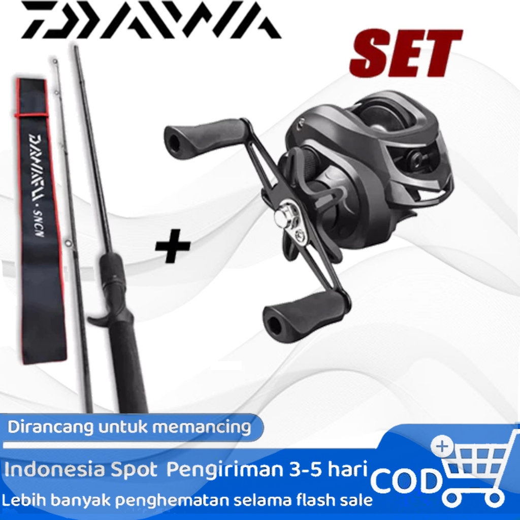 Jual Joran Pancing Set 1.8M 2 Bagian Casting Fishing Rod dan 7.2:1 BC ...