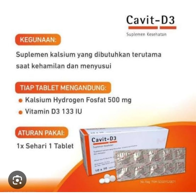 Jual CAVIT-D3 STRIP ISI 10 TABLET | Shopee Indonesia