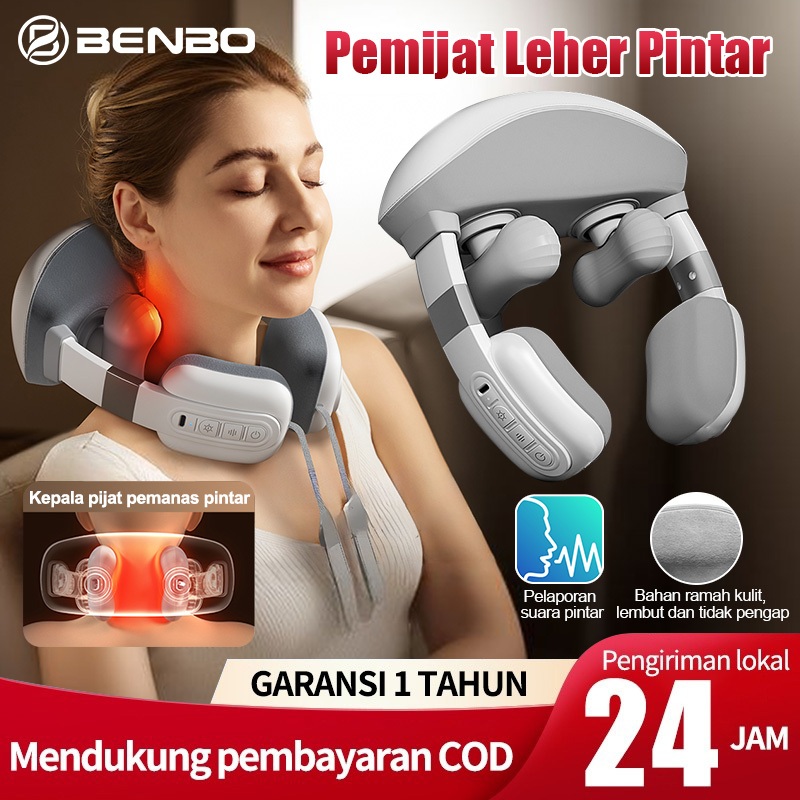 Jual BENBO Pijat kompres panas leher suara cerdas/Pijat leher portabel ...