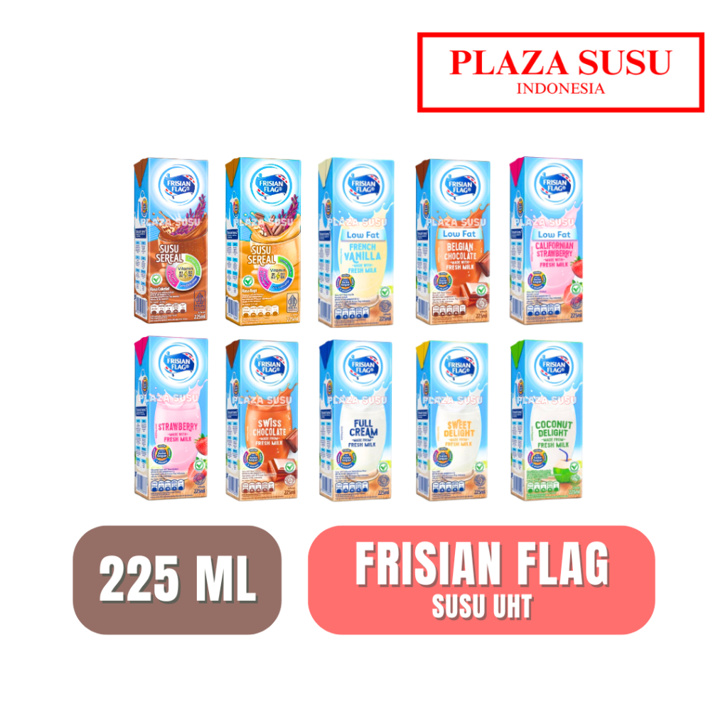 Jual SUSU UHT CAIR FRISIAN FLAG LOW FAT MILK 225ML SUSU SEREAL BENDERA MINUMAN SUSU ANAK ...