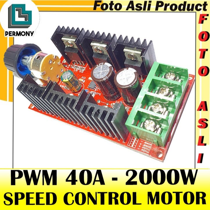 Jual Speed Control 40A DC Motor PWM HHO RC-Controller 10-50V 2000W ...