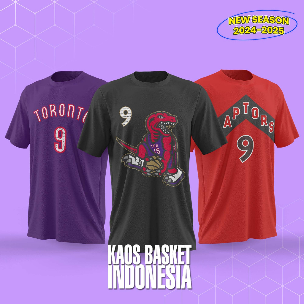 Jual Baju Basket Pria Wanita NBA T shirt basket Kaos TORONTO RAPTORS No ...