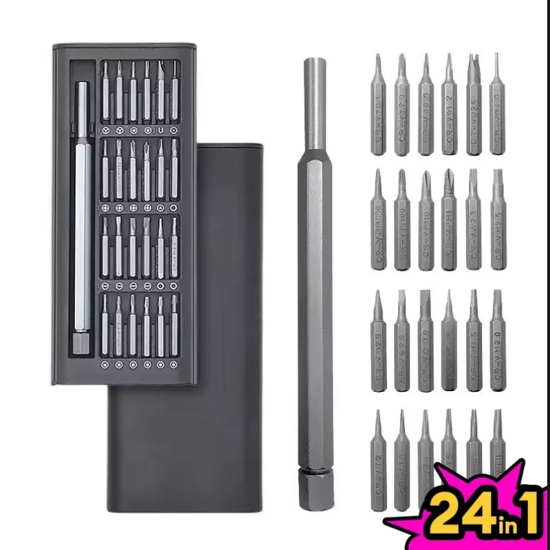 Jual obeng set 24 in 1 obeng lengkap obeng multifungsi obeng servis hp obeng reparasi | Shopee ...
