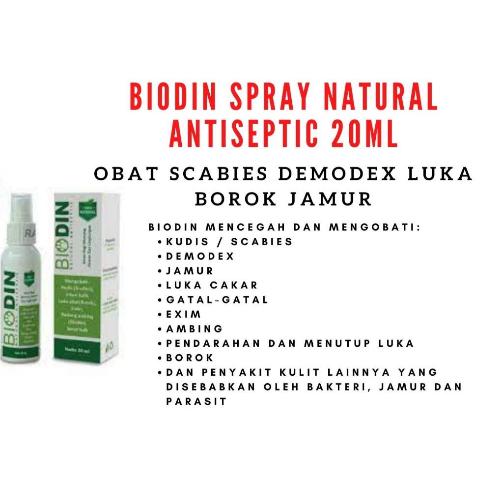 Jual BIODIN SPRAY ANTI SEPTIC PET 20 ML | Shopee Indonesia