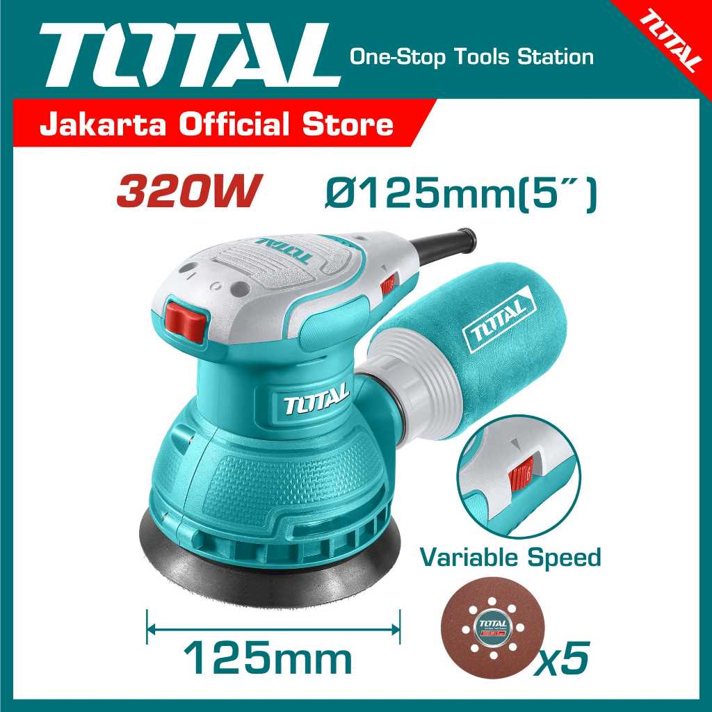 Jual TOTAL Rotary sander TF2131256 - Mesin Amplas Putar 320W | Shopee Indonesia