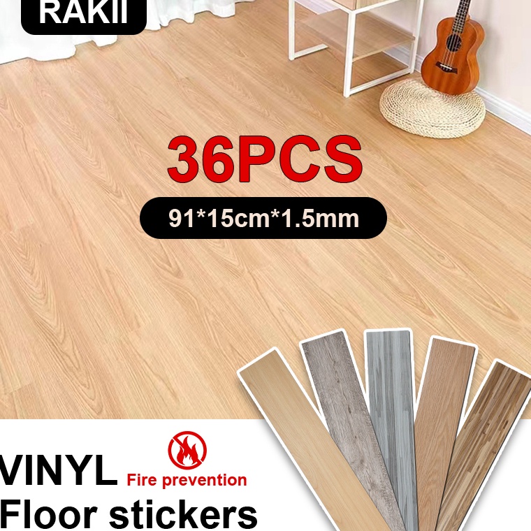 Jual 36PCS Lantai Vinyl Stiker Perekat Vinyil Lantai Kayu PVC Ubin ...