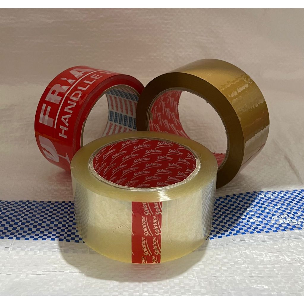 Jual Lakban SOLATAPE 48mm x 80m Warna Bening | Coklat | Fragile ...