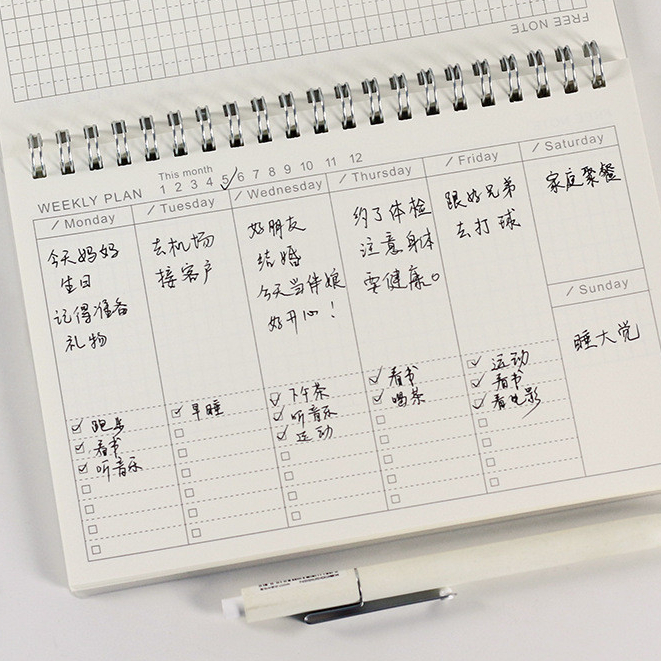 Jual Weekly Plan Buku A5 Notebook To Do List Schedule Book Planner ...