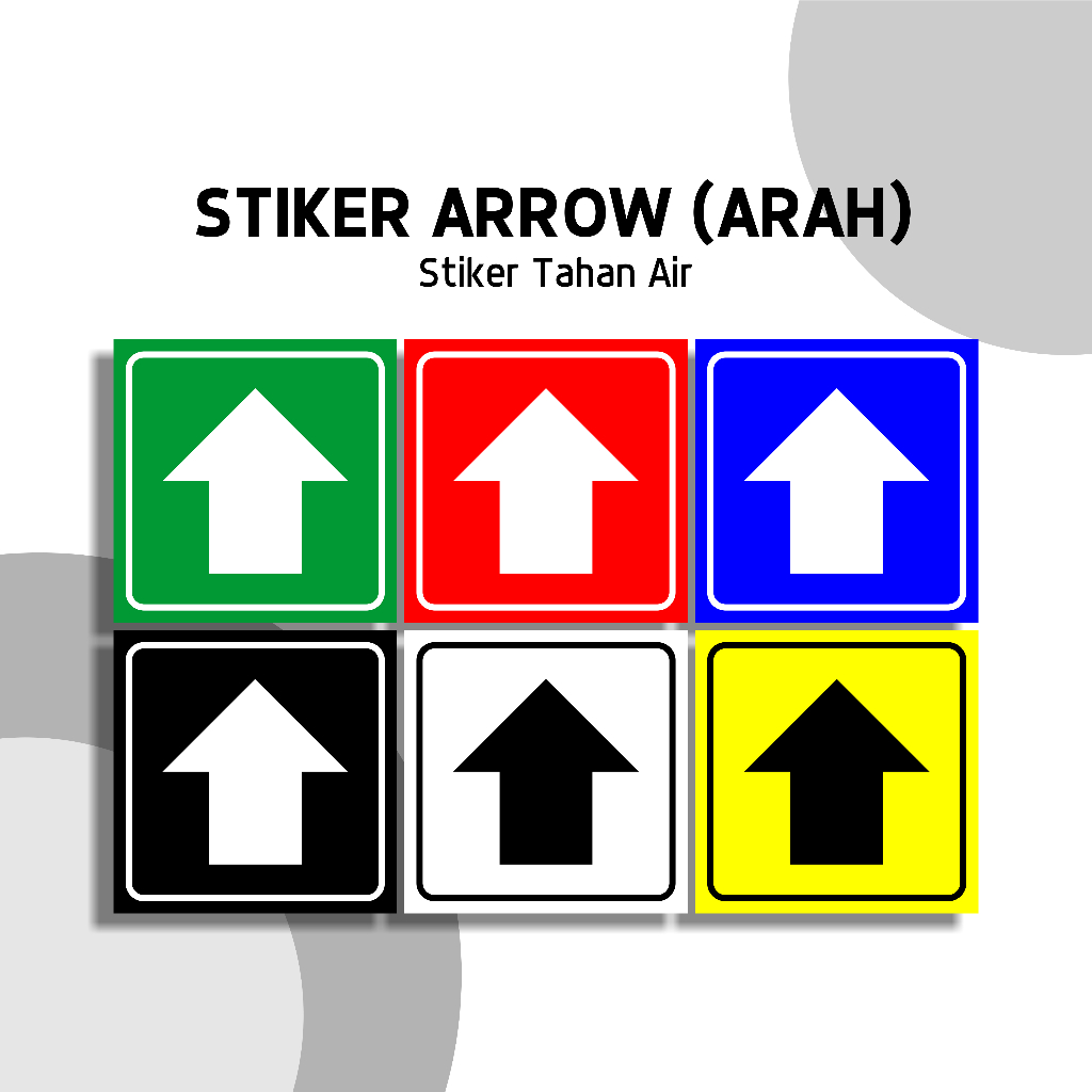 Jual Arrow Sticker Panah KOTAK Naik Turun Tangga Stiker Label Tanda ...