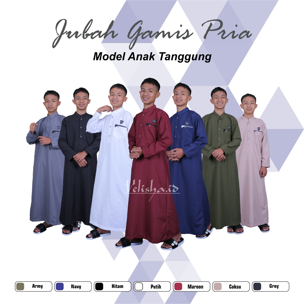 Jual JUBAH GAMIS MUSLIM ANAK LAKI LAKI TANGGUNG USIA 10-16 TAHUN LENGAN ...