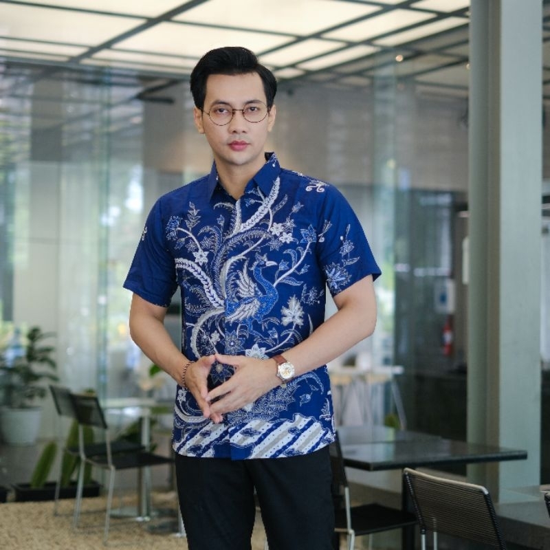 Jual BATIK BOLO DEWO Motif Ahy Pendek Hem Atasan Kemeja Baju Batik Pria ...