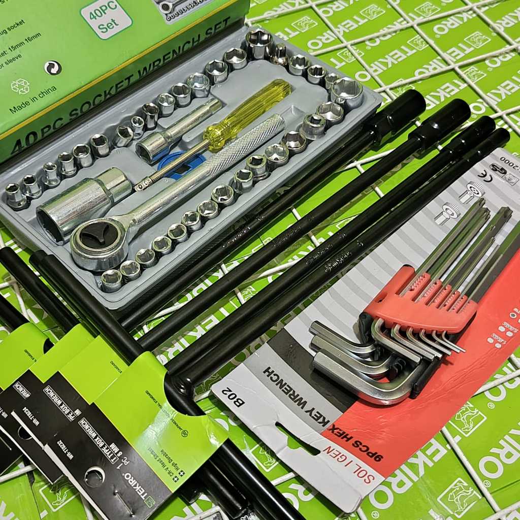 Jual Paket Lengkap TEKIRO T 4pcs 8-10-12-14mm + Shock Sock Set 40 Pcs ...