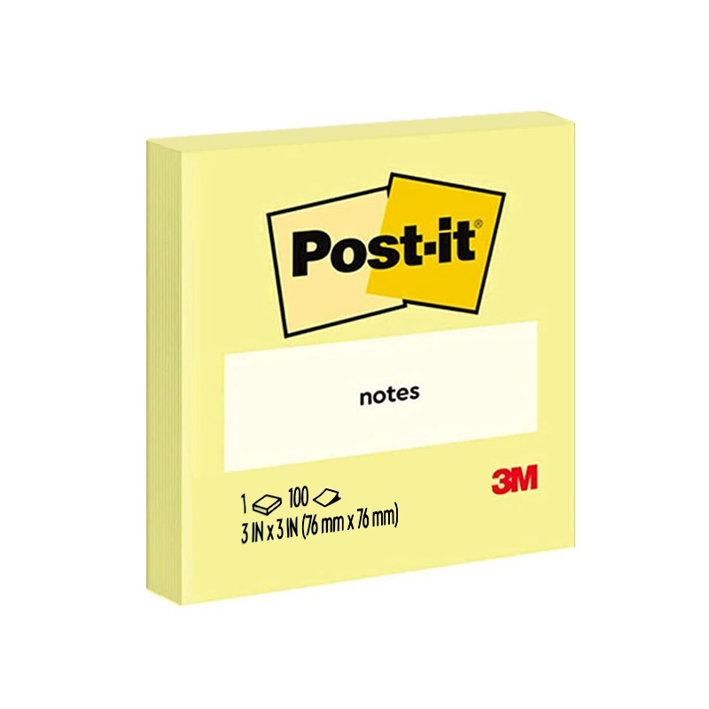 Jual Sticky Note Kuning 76x76mm Post It-3M (1 Pad x 100 Lembar ...