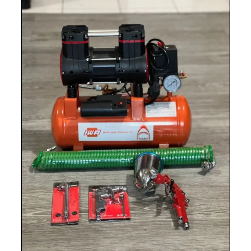 Jual PAKET KOMPRESOR CAT + SEMPROT ANGIN + ISI BAN | Shopee Indonesia