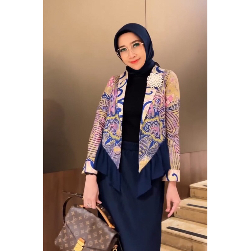 Jual TENUN_GAYA Batik Wanita Modern Blazer batik wanita 3D atasan ...