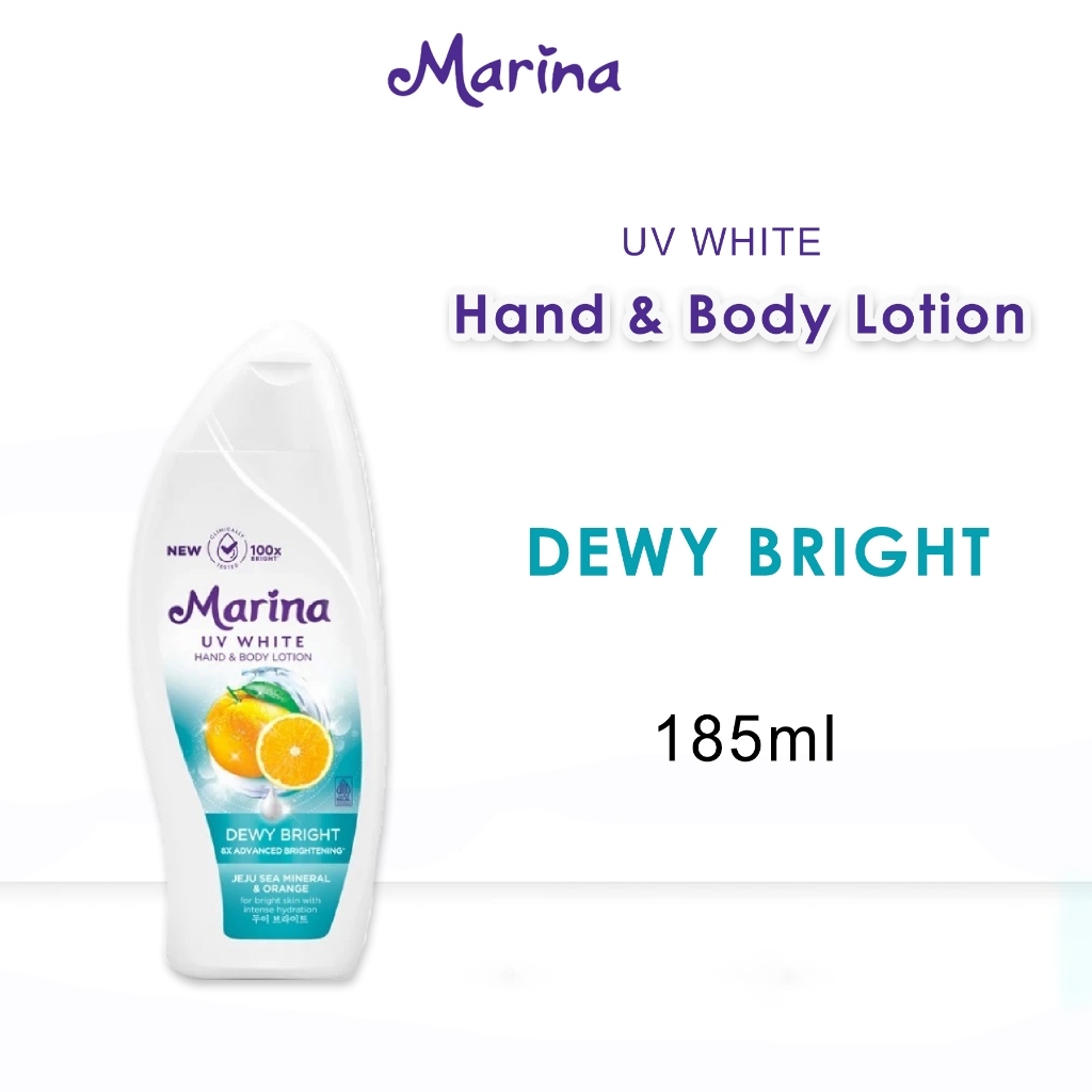 Jual Marina UV White Dewy Bright 8x Advanced Brightening 185ml | Shopee ...