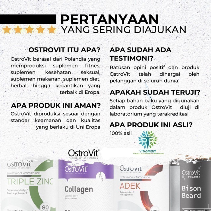 Jual OstroVit Arginine 3000mg 300 Kapsul Suplemen Fitnes Gym Atlet ...