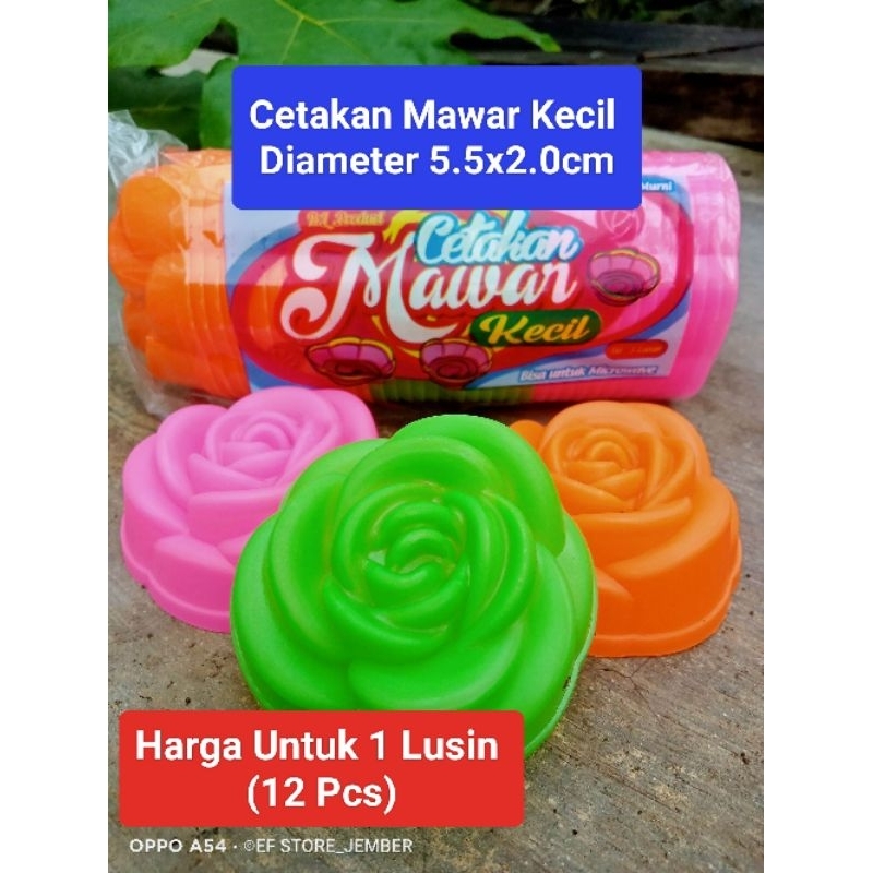 Jual cetakan agar plastik motif BUNGA MAWAR KECIL harga Untuk 1 Lusin ...