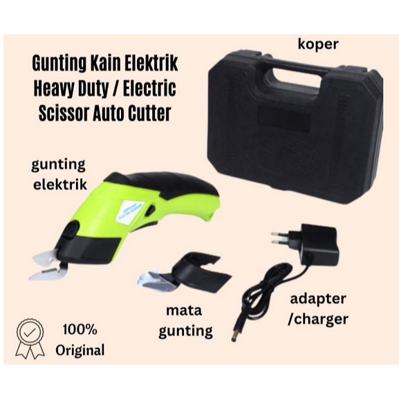 Jual Gunting Kain Elektrik Heavy Duty / Electric Fabric Scissor Auto ...