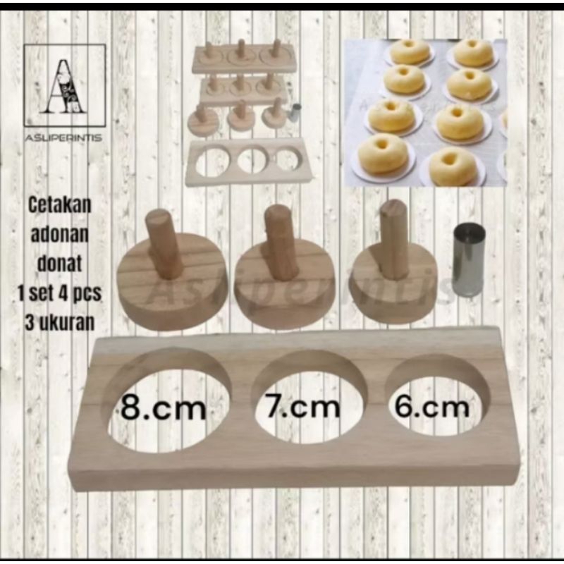 Jual CETAKAN ADONAN DONAT 1 PCS 3 UKURAN GERATIS 1 PEMBOLONG | Shopee ...