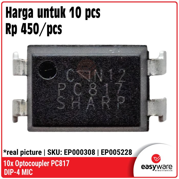 Jual 10x PC817 PC 817 DIP-4 OPTOISOLATOR OPTOCOUPLER PC817 DIP4 | Shopee Indonesia