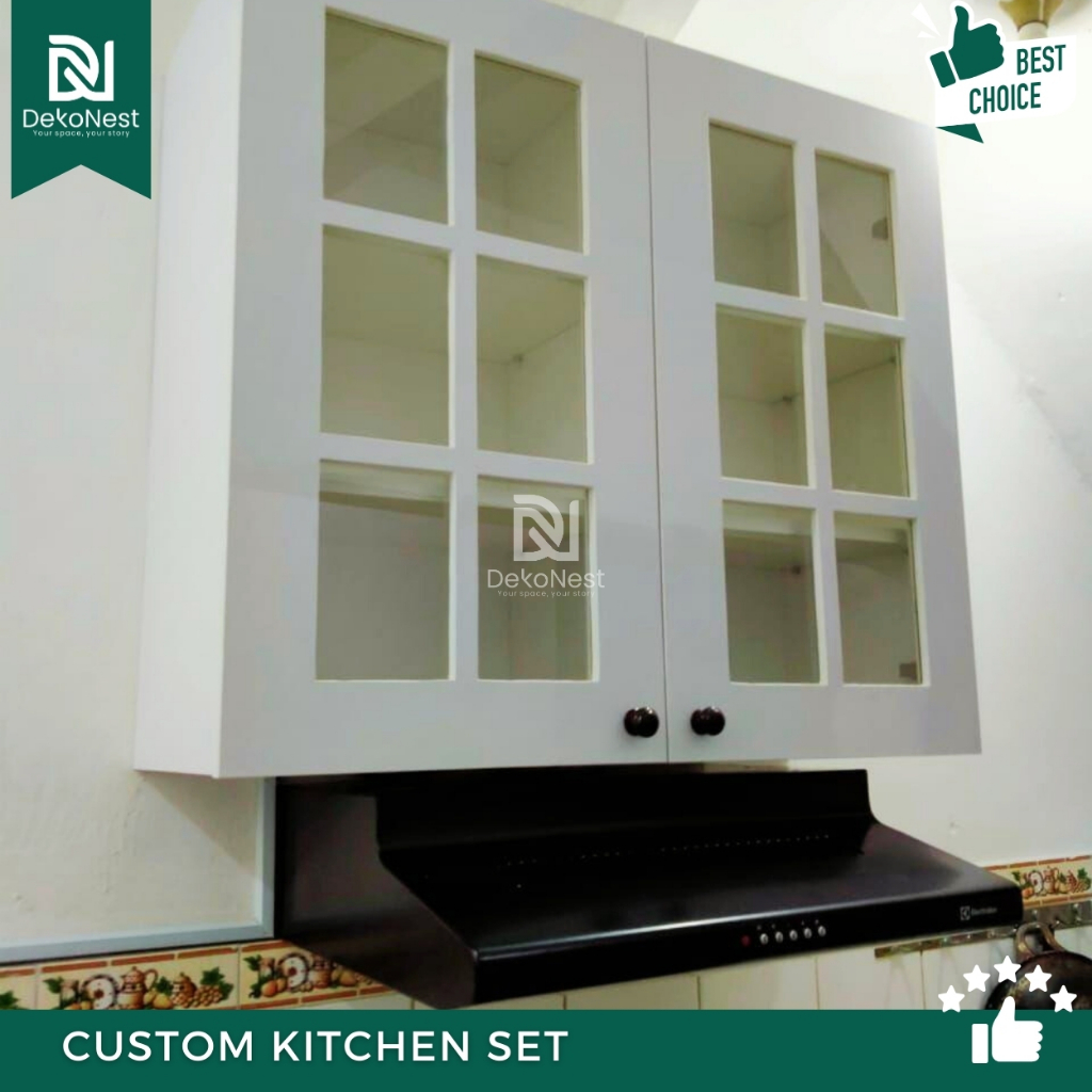 Jual Dekonest Lemari Dapur Estetik Minimalis Custom HPL TACO Plywood ...
