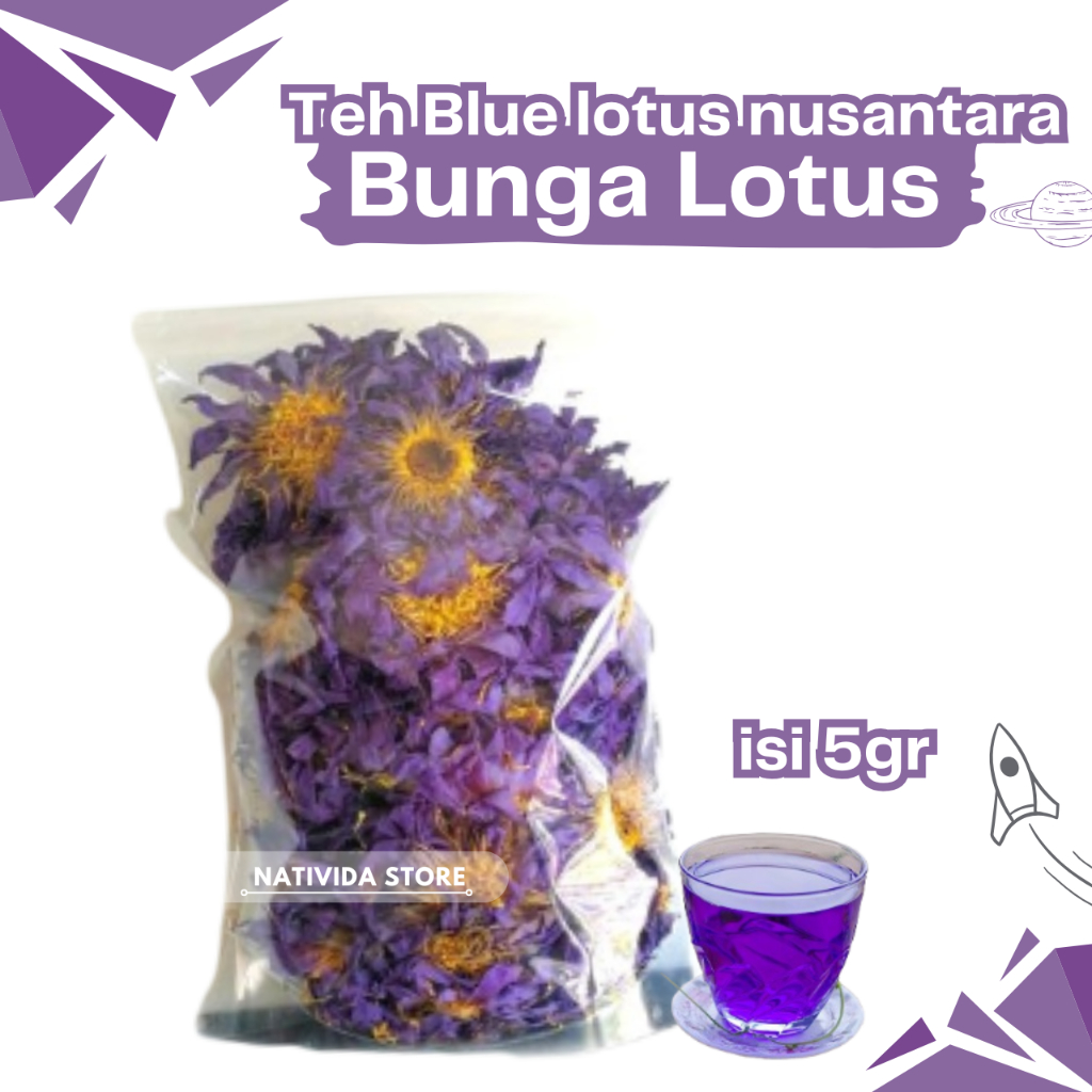 Jual DISKON BUNGA LOTUS BIRU / BUNGA LOTUS KERING / DRIED BLUE LOTUS ...