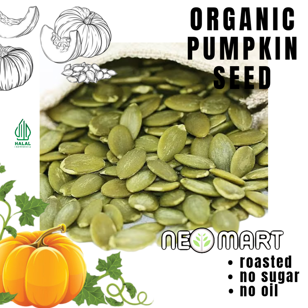 Jual Roasted Pumpkin Seed 1kg / Pumpkin Panggang Matang biji labu ...