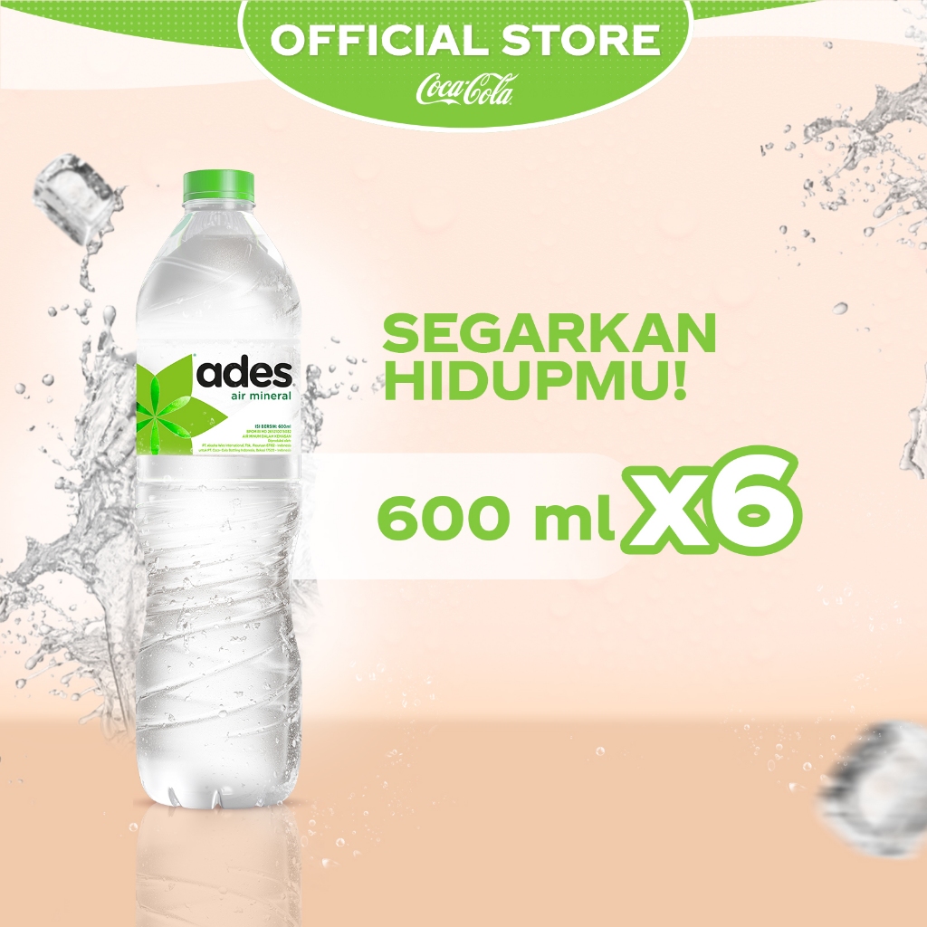 Jual Ades Air Mineral 600mL x 6pcs | Shopee Indonesia