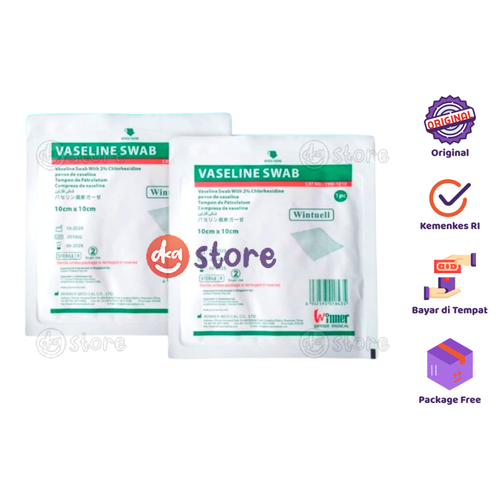 Jual (Ecer) Vaseline Swab Wintuell Winner / 2% Chlorhexidine Kasa Obat ...
