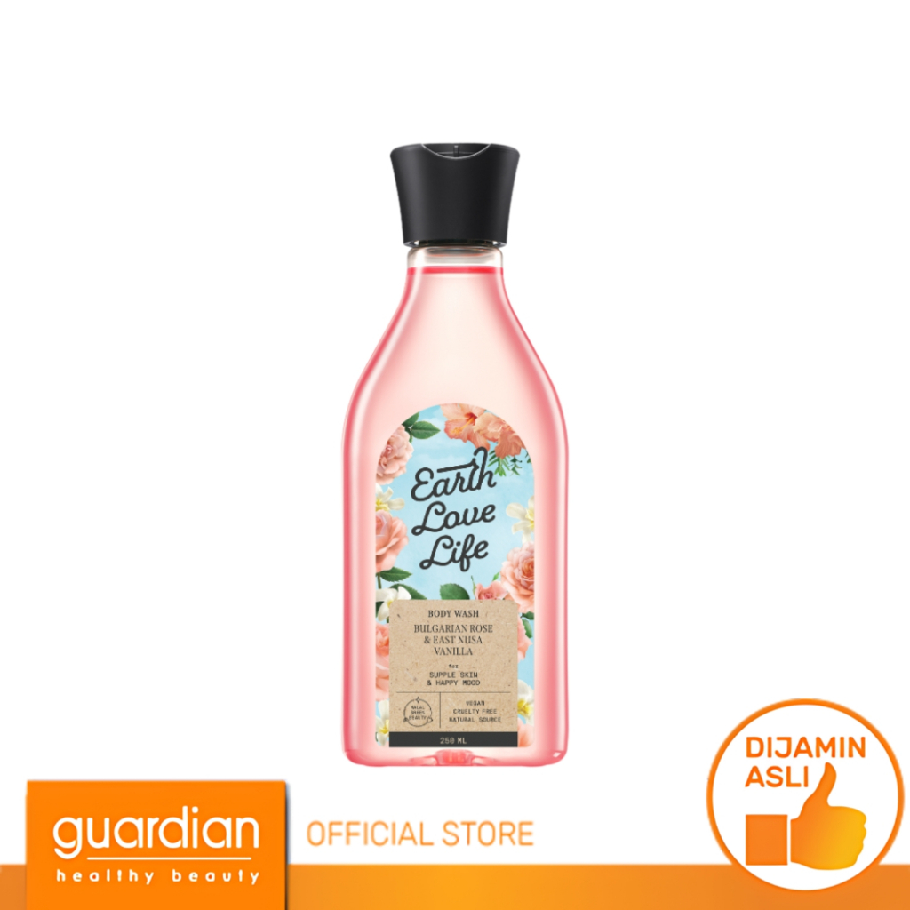 Jual Earth Love Life Bulgarian Rose & East Nusa Vanilla Body Wash 250Ml ...