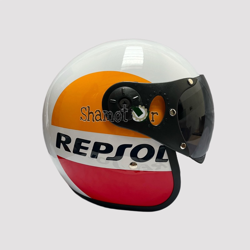 Jual Helm Force Repsol Half Face SNI | Shopee Indonesia