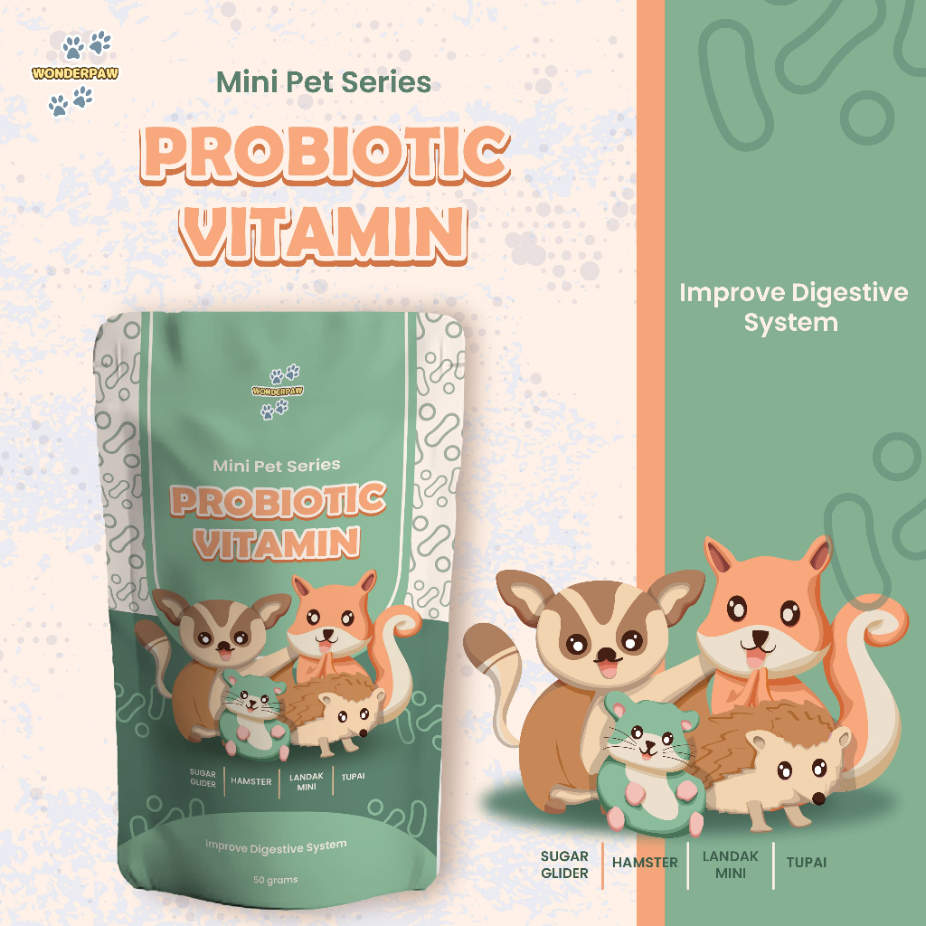 Jual Vitamin Probiotic & Pencernaan Sugar Glider, Hamster, Landak Mini ...