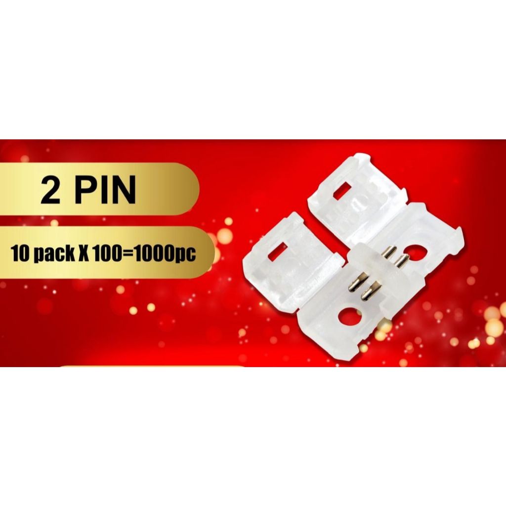 Jual 100 PCS / 1 PACK / SAMBUNGAN STRIP LED 2 PIN (CLIP) | Shopee Indonesia
