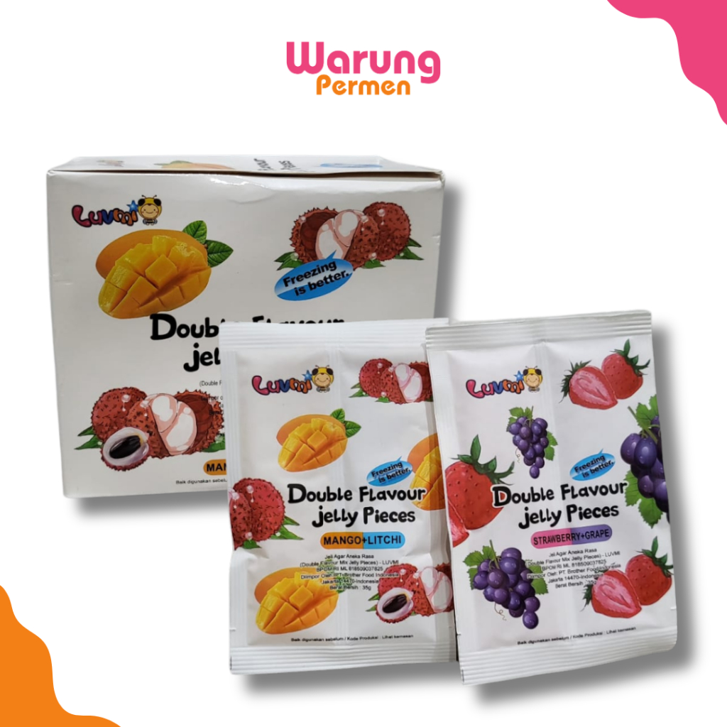 Jual Permen Jelly Buah Buahan 30 Pcs / Double Jelly Luvmi / Permen ...