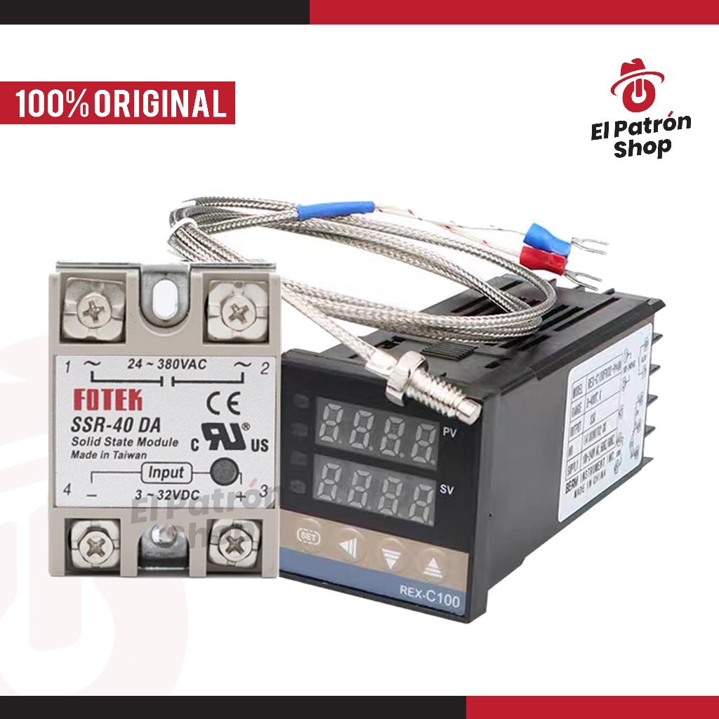 Jual Paket PID Rex Temperatur Controller C100 Output SSR Thermocouple 1 ...