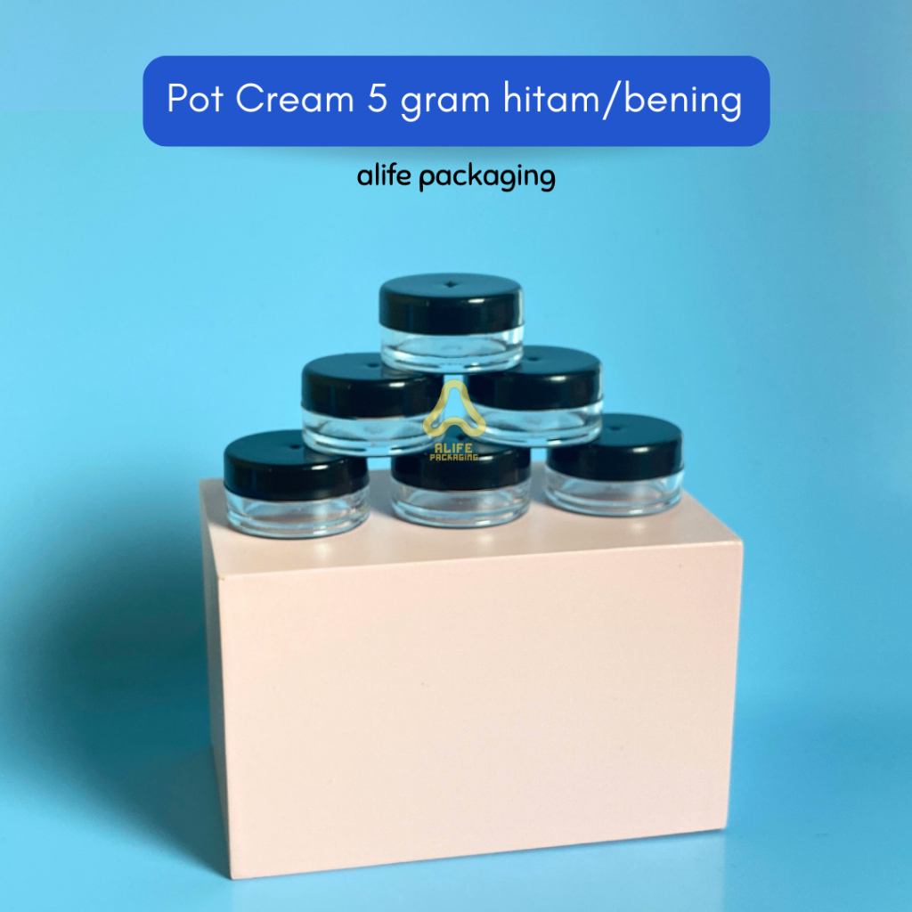 Jual Pot 5 gr | Pot Cream 5 gr - Hitam/Bening | Shopee Indonesia