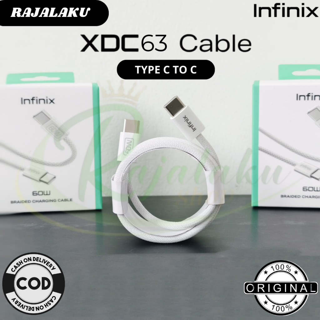 Jual INIFINIX CABLE XDC63 TYPE C TO C 60Watt | CABLE CHARGING TYPE C TO ...