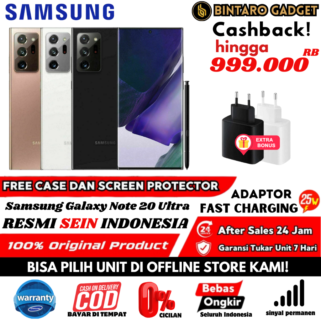 Jual Samsung Note 20 Ultra 12/256GB Second 8/512GB 8/256GB Original Resmi SEIN | Shopee Indonesia